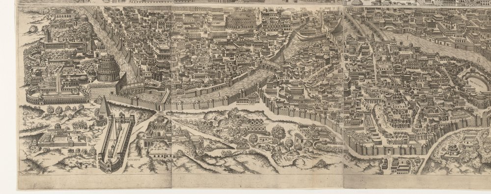 Map of Rome During the Time of Emperor Augustus by Jacob Bos