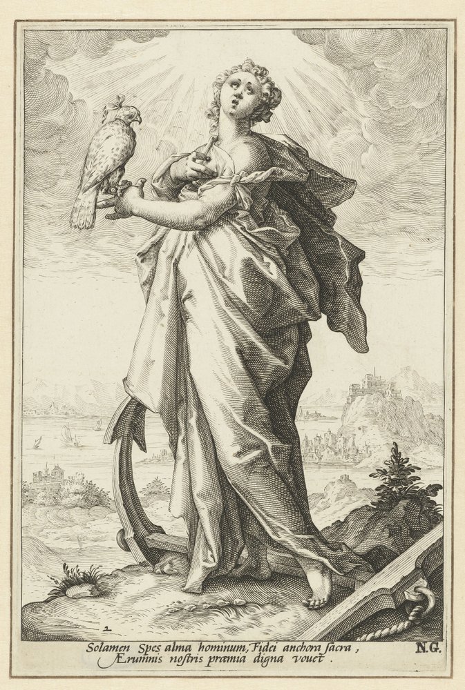 Hope (Spes) by Jacob Matham (attributed to)