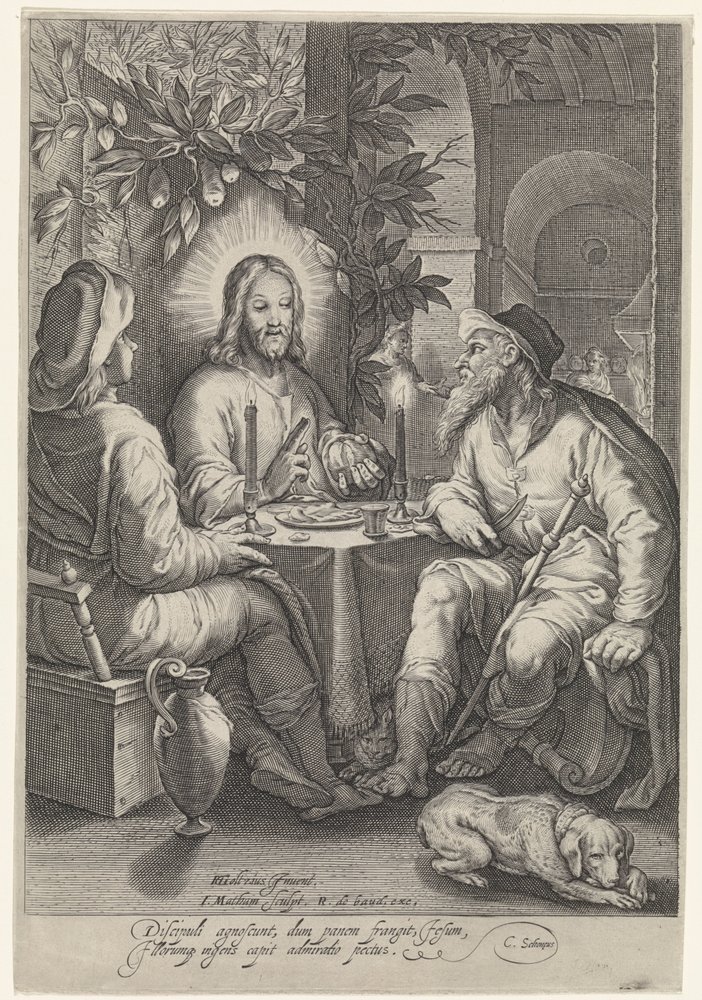 Supper at Emmaus by Jacob Matham: Buy fine art print