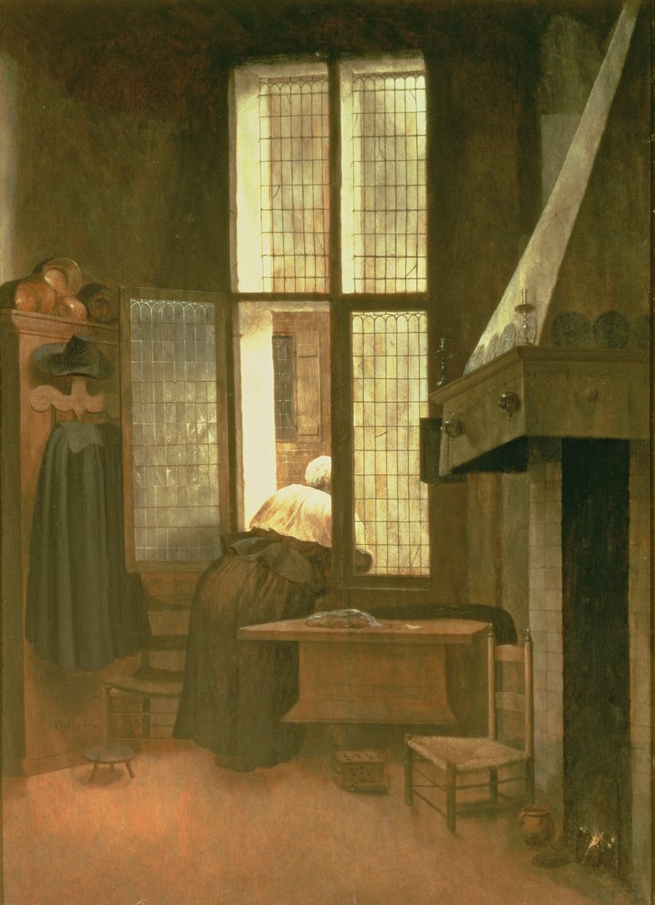 Woman at a Window by Jacobus Vrel or Frel: Fine art print