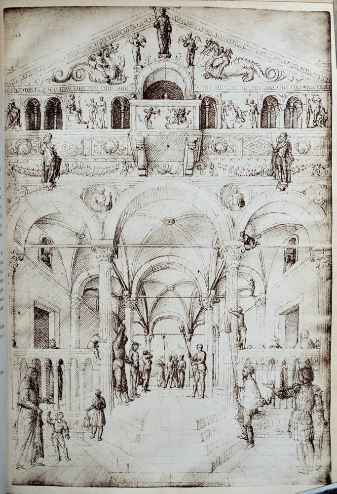 The flagellation of Christ by Jacopo Bellini