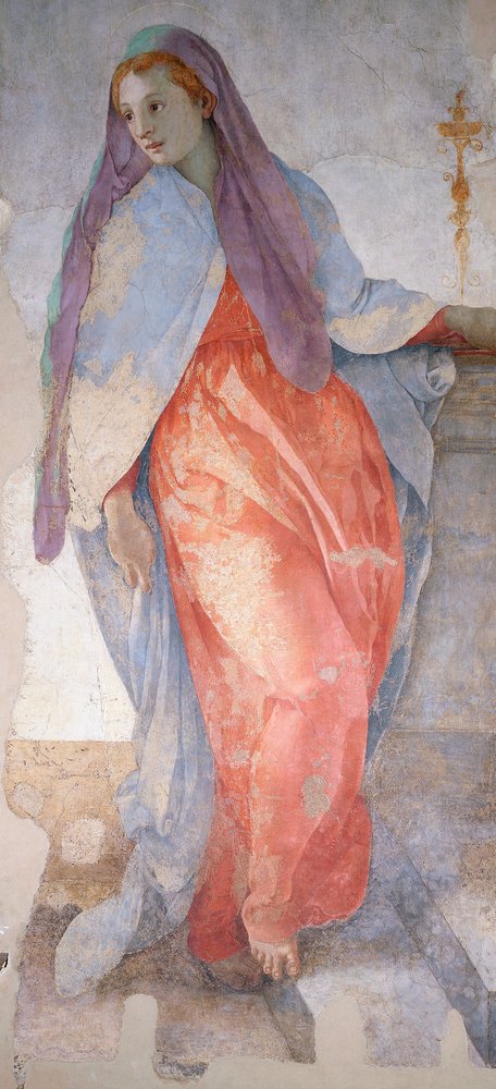The Annunciation by Giacomo Carucci known as Pontormo (detail)