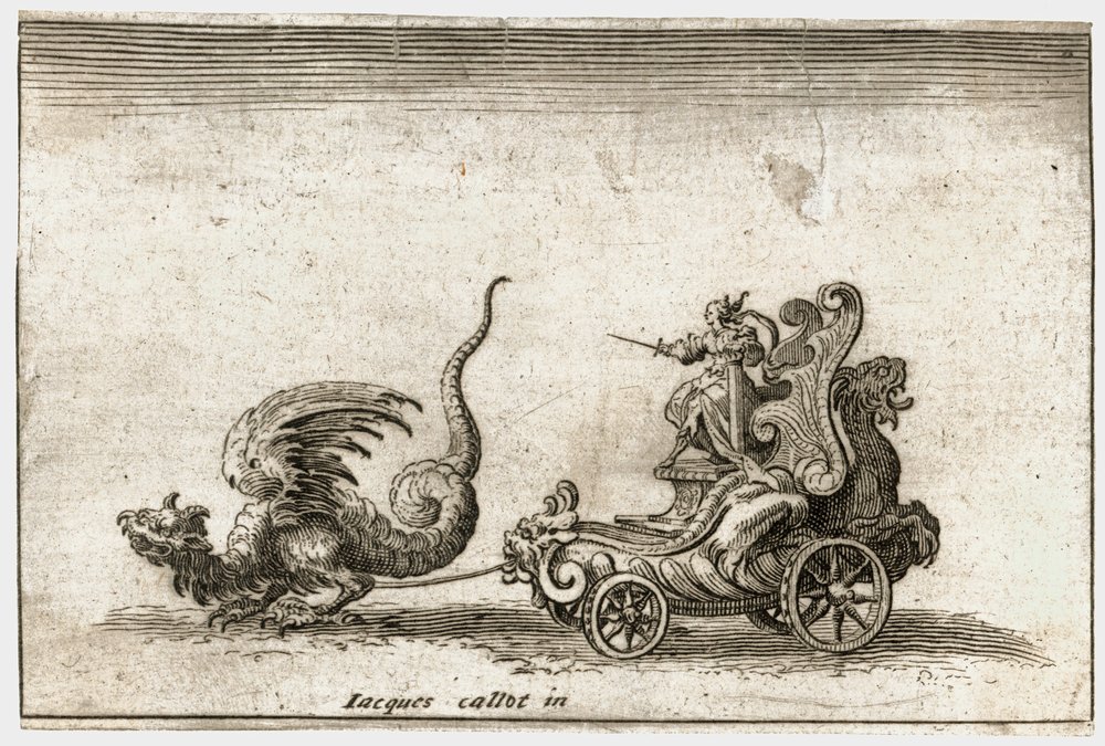 Combat at the Barrier: A Chariot Drawn by a Dragon
