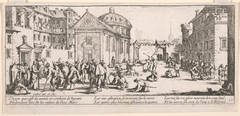 The Hospital, illustration from The Large Miseries of War