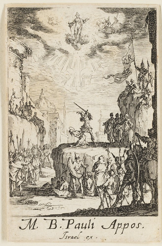 Martyrdom of Saint Paul, plate two from The Martyrdoms of the Apostles