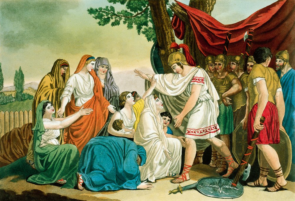 Coriolanus, engraving from Ancient Rome