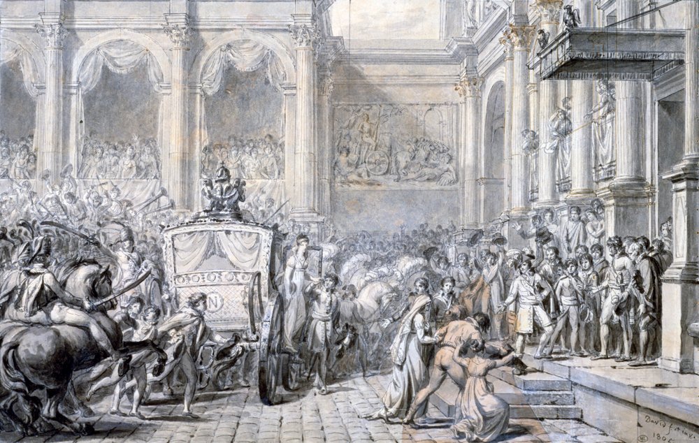 Arrival at the Town Hall, 1805 by Jacques Louis David