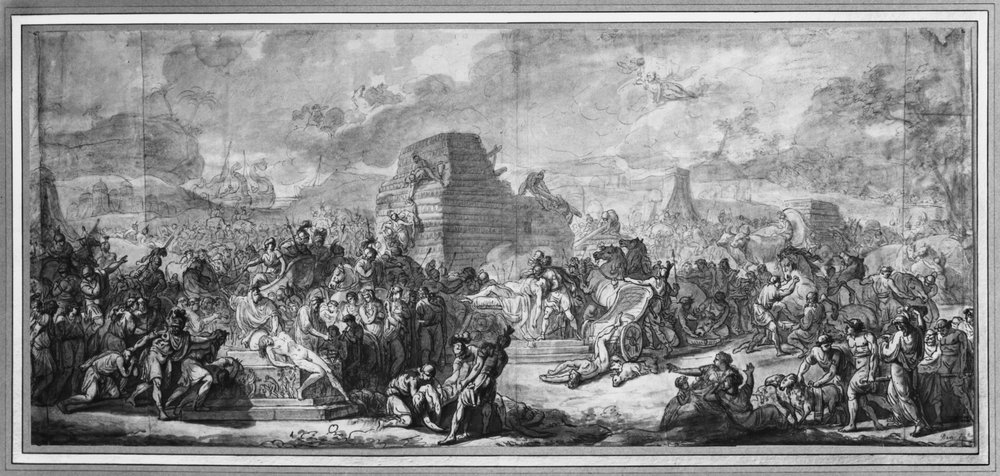 Funeral of Patroclus by Jacques Louis David