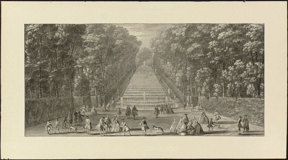 View of the Grand Cascade in the Gardens of Marly