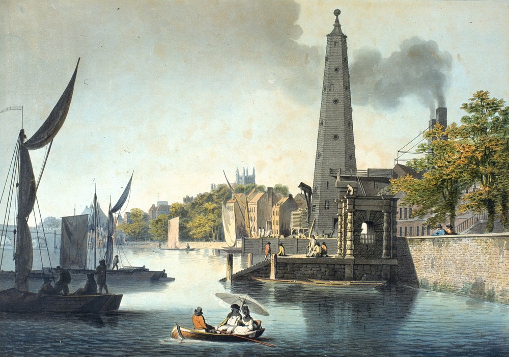 The River Thames Looking Towards Westminster with York Water Gate and ...