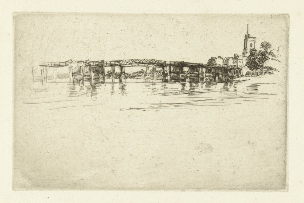 The Little Putney Bridge by James Abbott McNeill Whistler