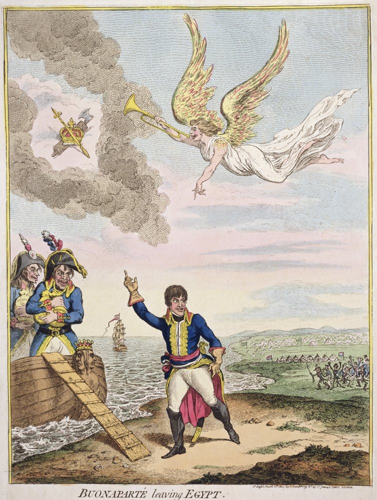 Buonaparte Leaving Egypt, Published by Hannah Humphrey in 1800
