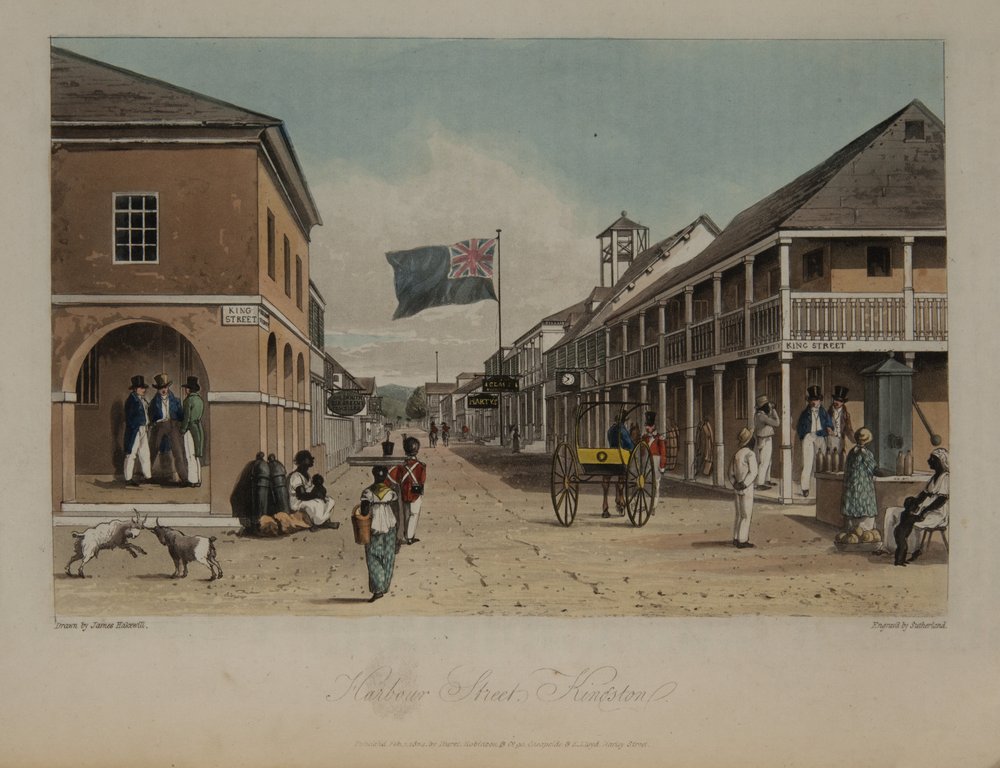 Harbour Street, Kingston by James Hakewill: Fine art print