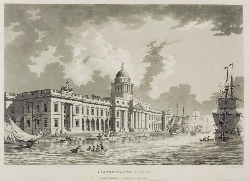 The Custom House, Dublin, 1792 by James Malton