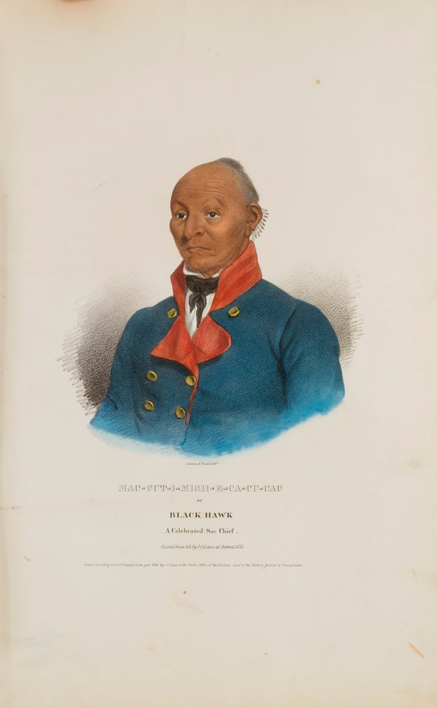 MAC-CUT-I-MISH-E-CA-CU-CAC or Black Hawk; A Celebrated Sac Chief, from ...