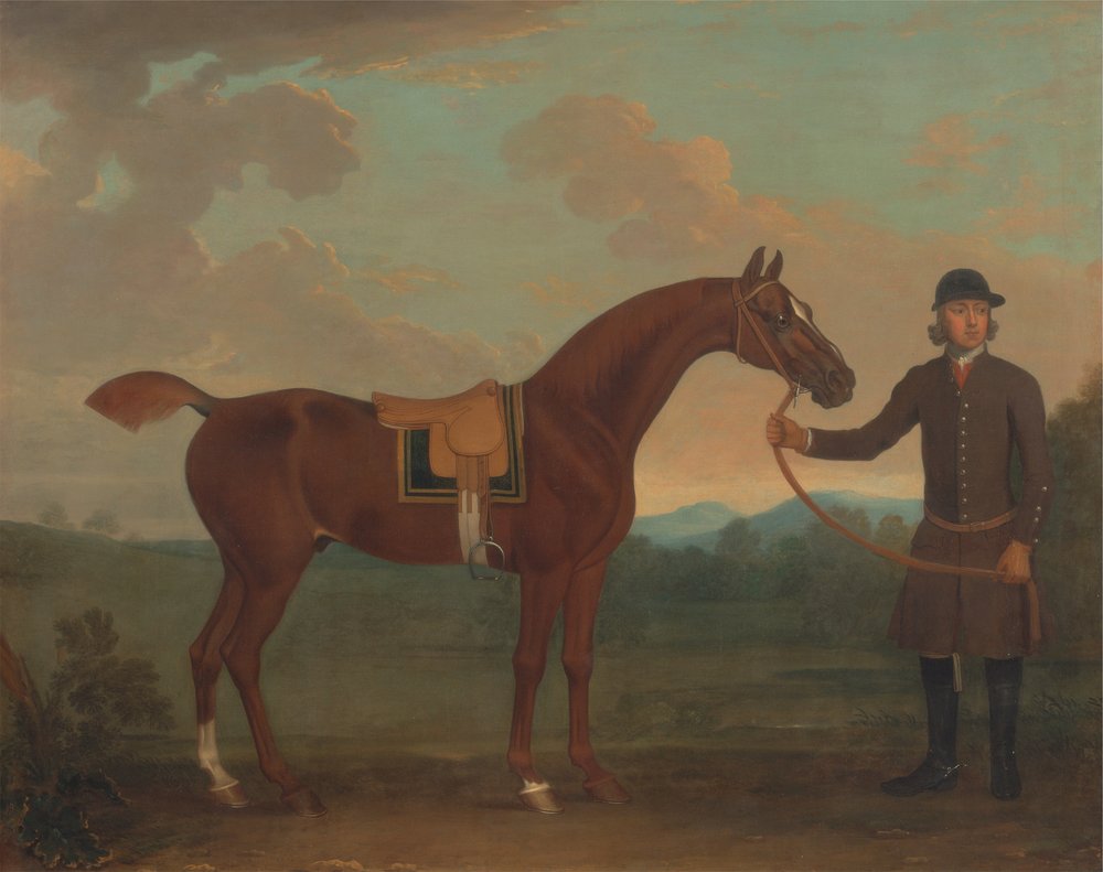 Old Fox held by a Groom by James Seymour: Fine art print