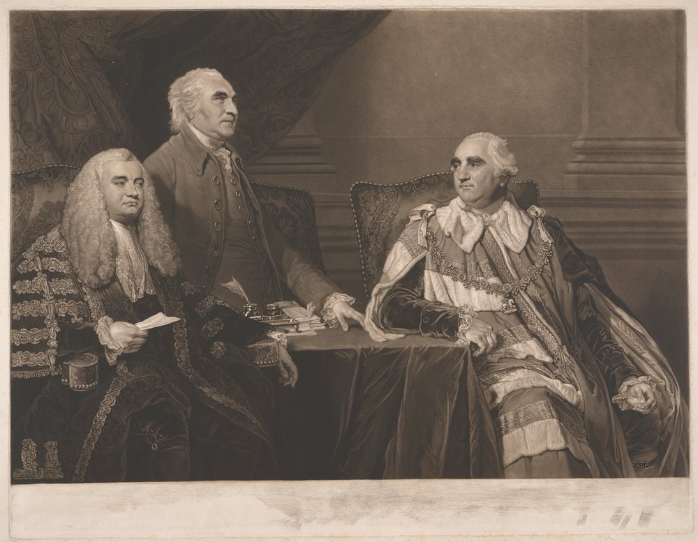 John Dunning, 1st Baron Ashburton, with Colonel Isaac Barre and William ...