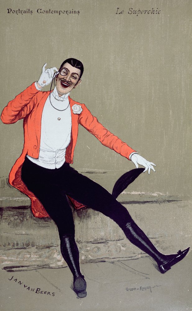 'Le Superchic', cartoon for 'La Revue Illustree', February 1886