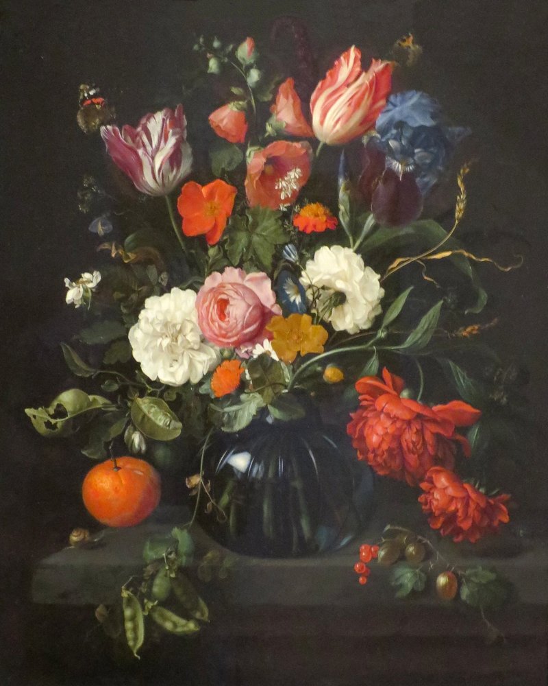Vase of Flowers by Jan Davidsz. de Heem: Fine art print