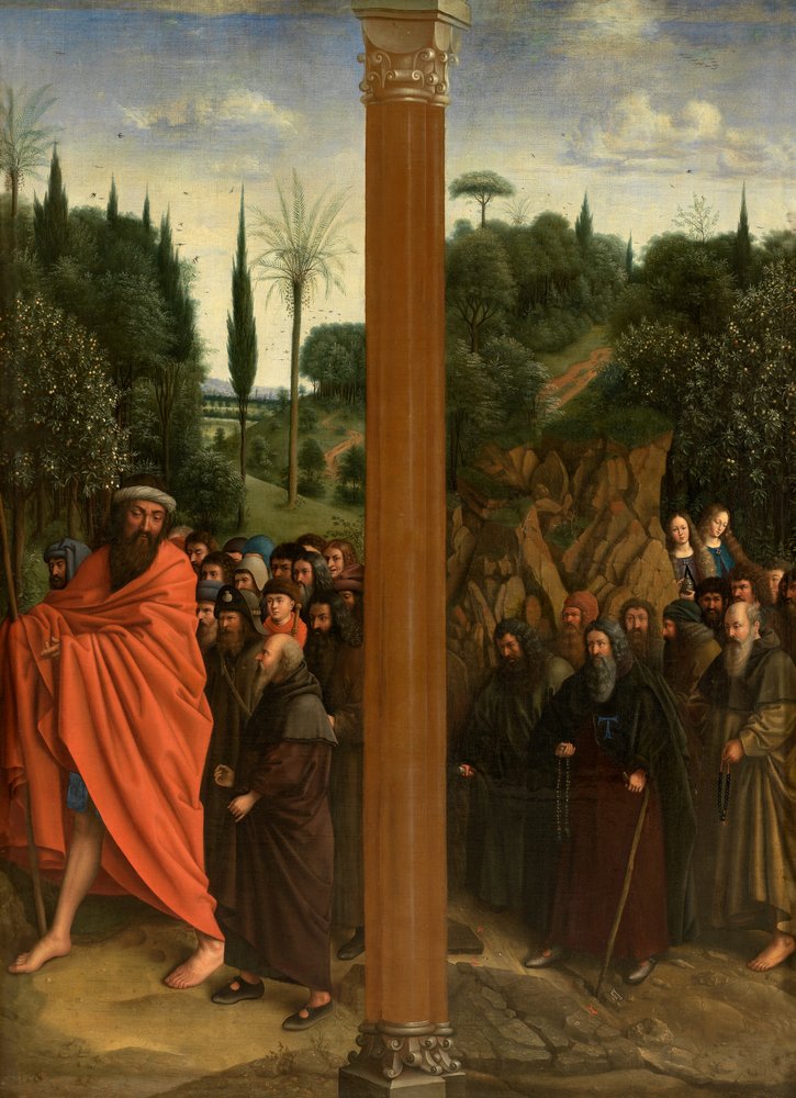 Holy Hermits and Holy Pilgrims by Jan van (after) Eyck