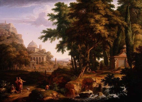 Arcadian Landscape with St. Peter and St. John Healing the Crippled Man