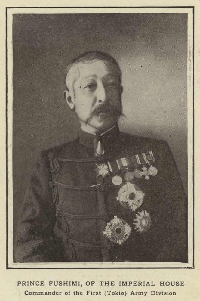 Prince Fushimi, of the Imperial House, Commander of the First (Tokio ...