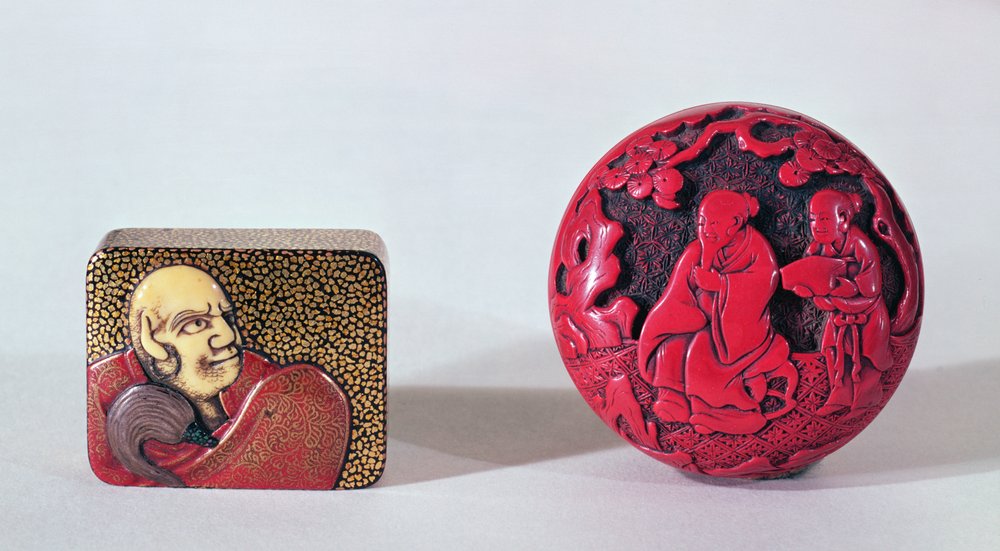 Carved netsukes, Japanese by Japanese School