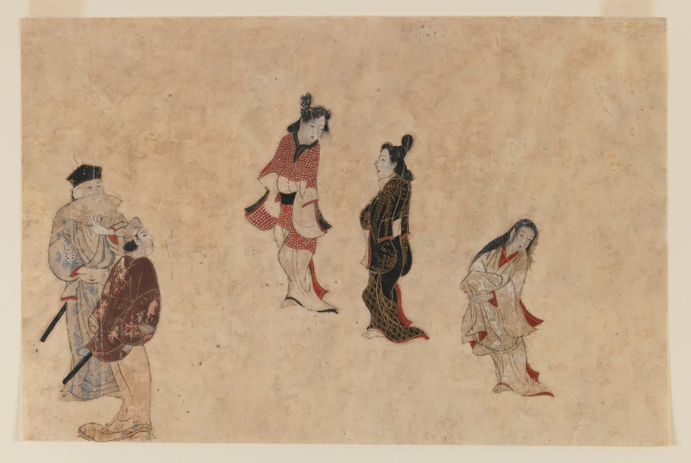 Early Ukiyo-e painting by Japanese School: Fine art print