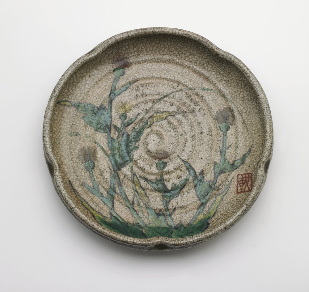 Five-lobed serving dish, Edo period by Japanese School