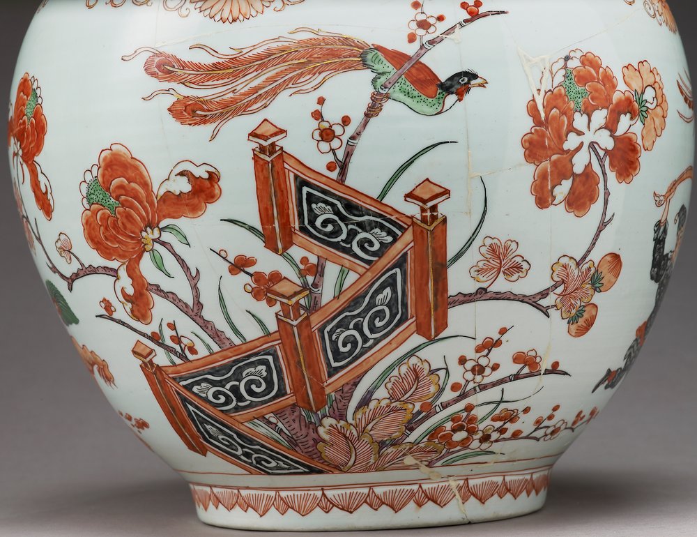 Large bottle vase, decorated in Holland in the Imari style, Ko-Imari ...