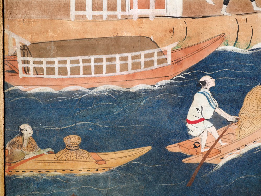 Osakazu Byobu - Japanese eight-panel folding screen
