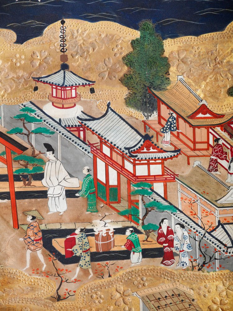 Osakazu Byobu - Japanese eight-panel folding screen