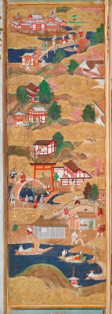 Osakazu Byobu - Japanese eight-panel folding screen