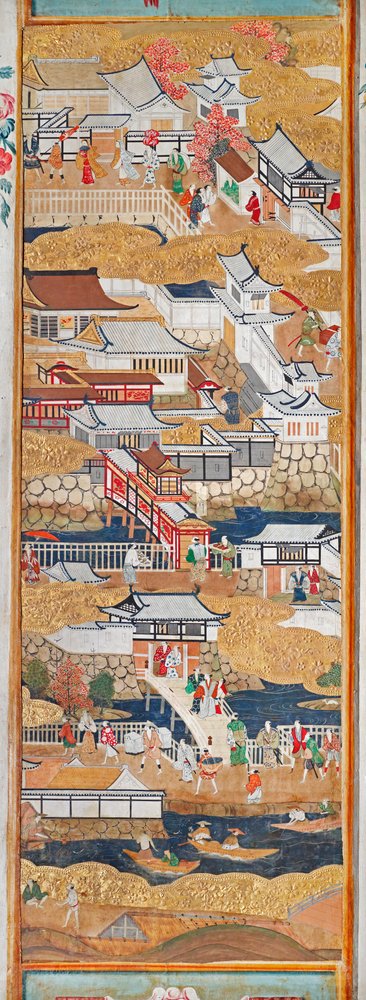 Osakazu Byobu - Japanese eight-panel folding screen