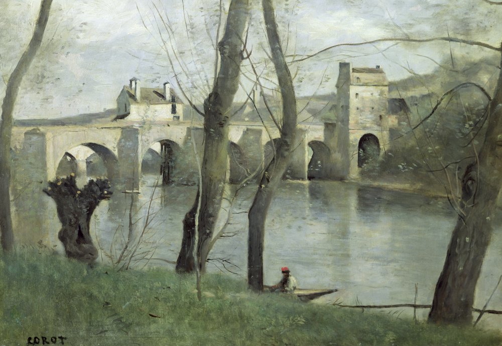 The Bridge at Mantes by Jean-Baptiste-Camille Corot