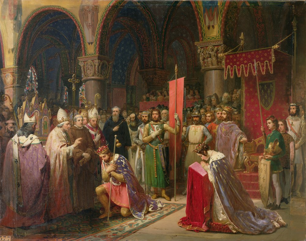 Louis VII the Young, King of France Taking the Banner in St. Denis in ...
