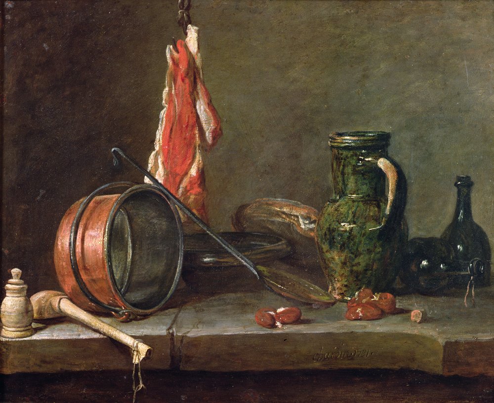 Still life: Feast Day Menu by Jean Baptiste Simeon Chardin