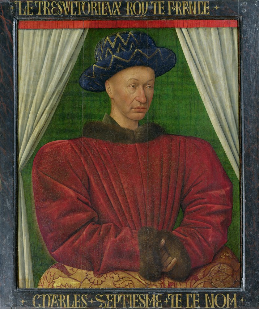 Portrait of Charles VII by Jean Fouquet: Fine art print