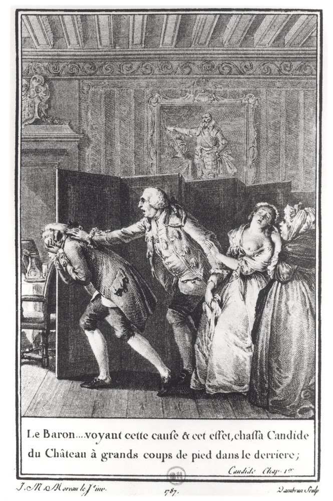 'Le Baron...chassa Candide du Chateau a grands coups de pied dans le ...