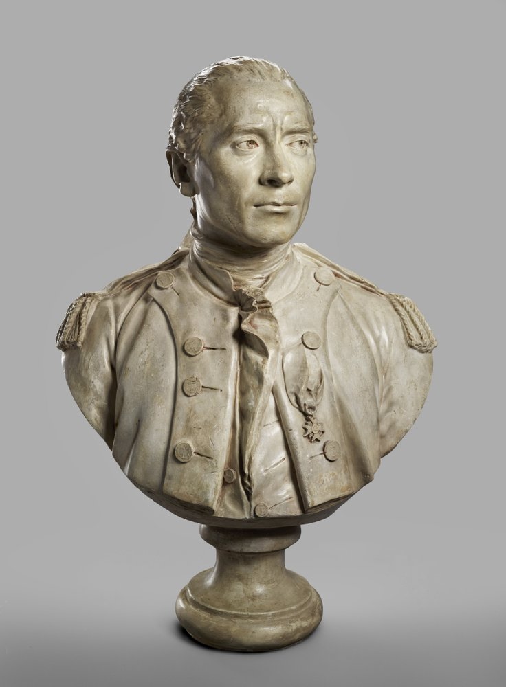 Portrait Bust of John Paul Jones (modeled 1780, cast 1787-89)
