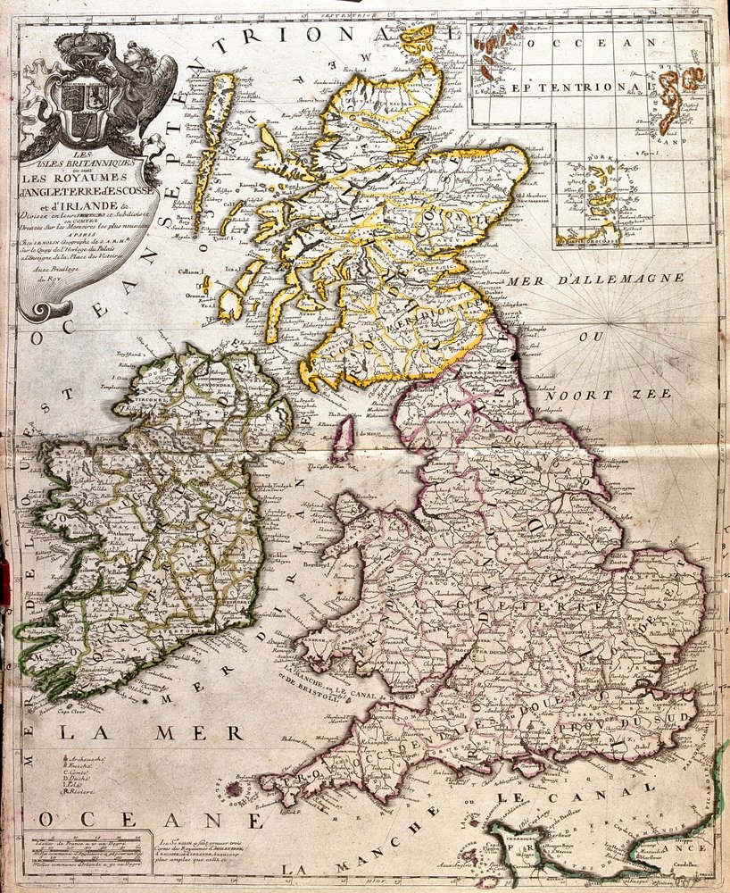Map of the kingdoms of England, Scotland and Ireland