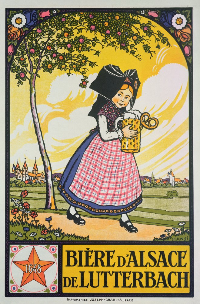 Poster advertising beer from Lutterbach, Alsace