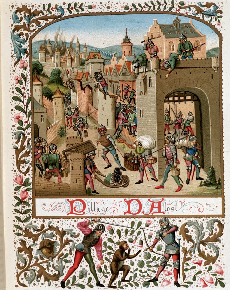 Looting of Aalst, Middle Ages by Jean (after) Froissart