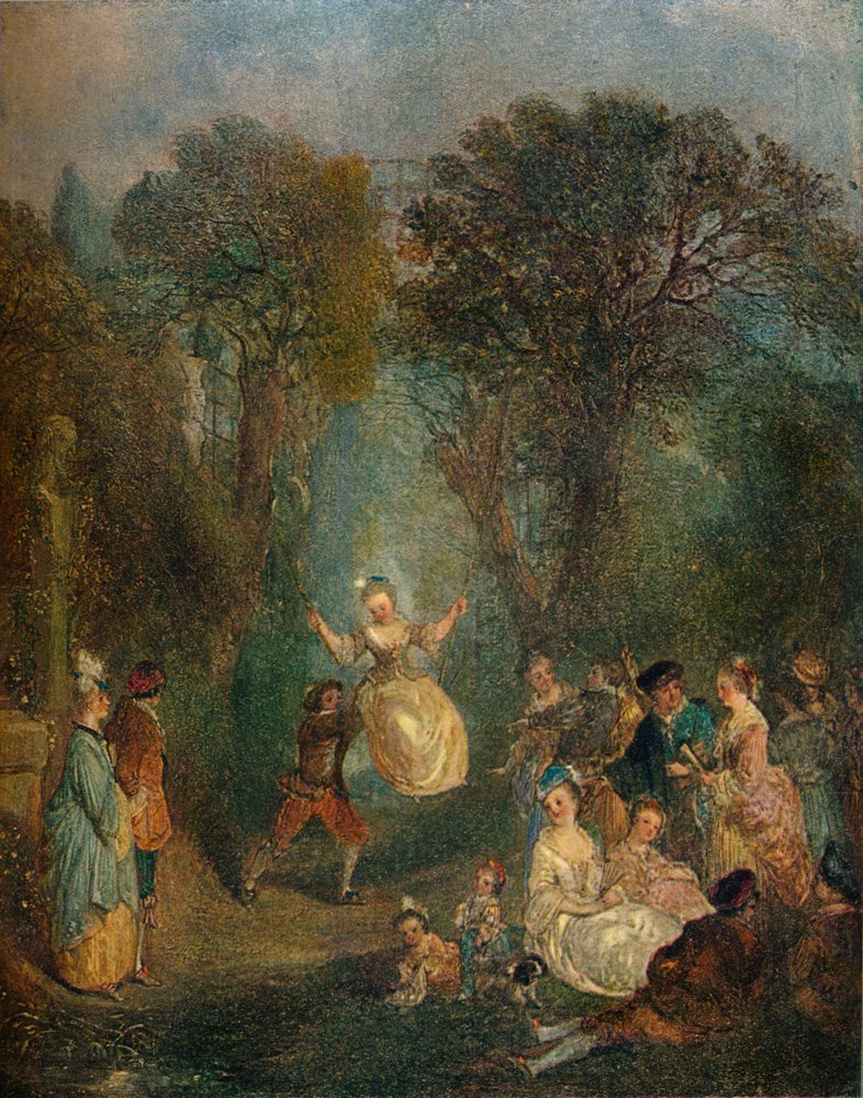 The Swing, c1710 by Jean Antoine Watteau: Fine art print