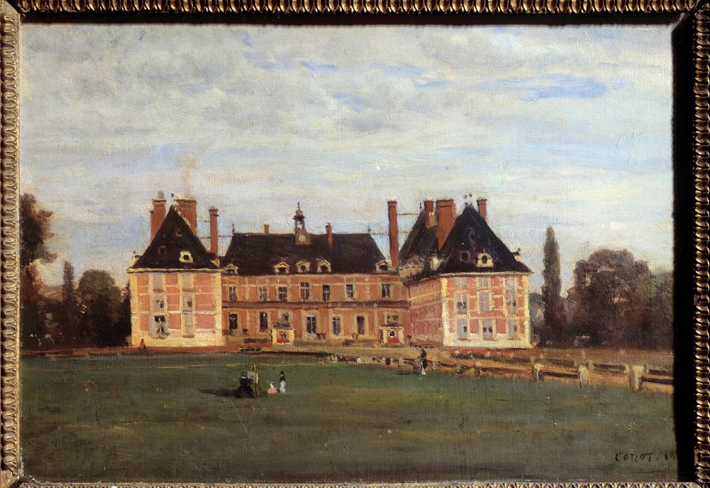 View of the Castle of Marie Caroline, Duchess of Berry at Rosny, in the ...