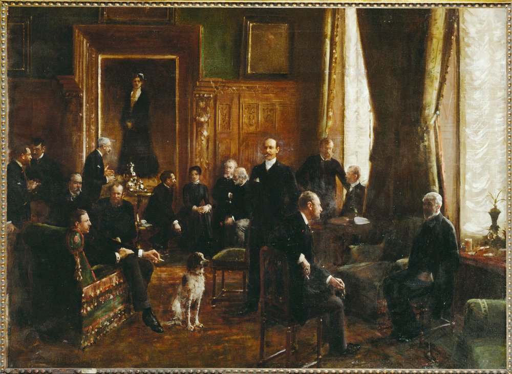 The Salon of Countess Potocka in 1887 by Jean Beraud
