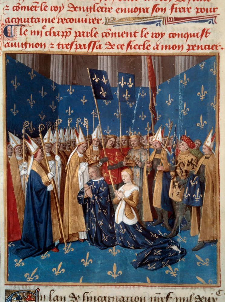 Coronation of Louis VIII and Blanche de Castille in Reims in 1224 ...
