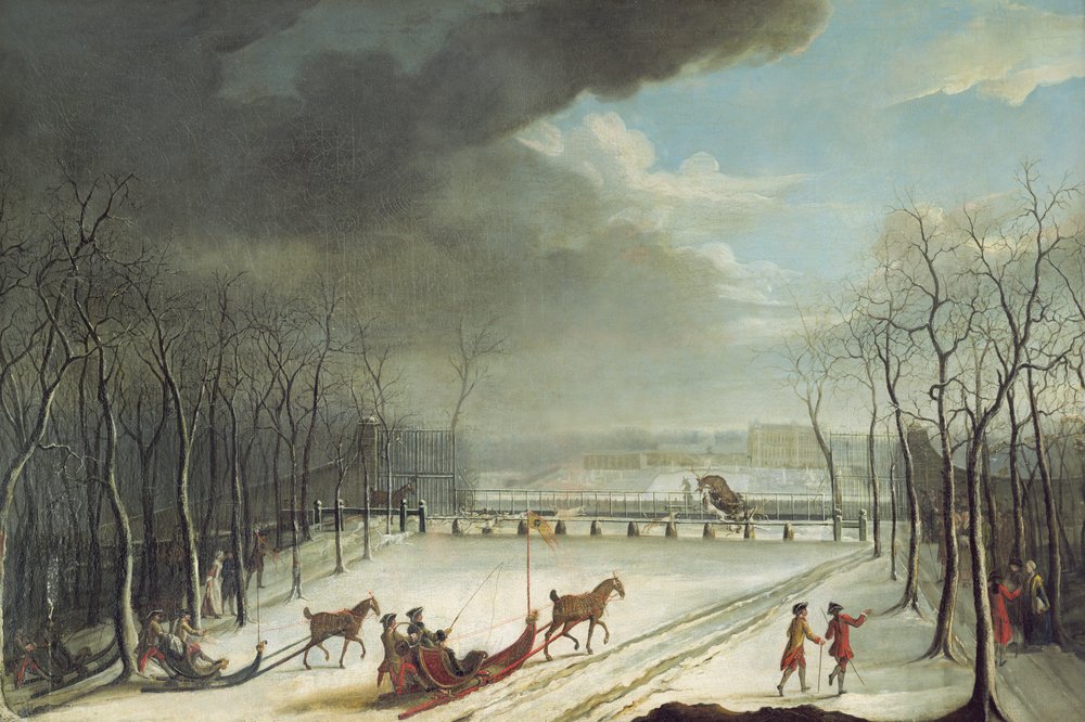 The Prince of Conde Hunting in a Sleigh in 1767