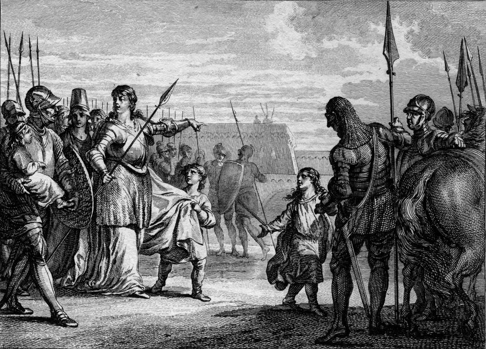 Charles Martel sent to prison, 714. Engraving by Jean Michel Moreau