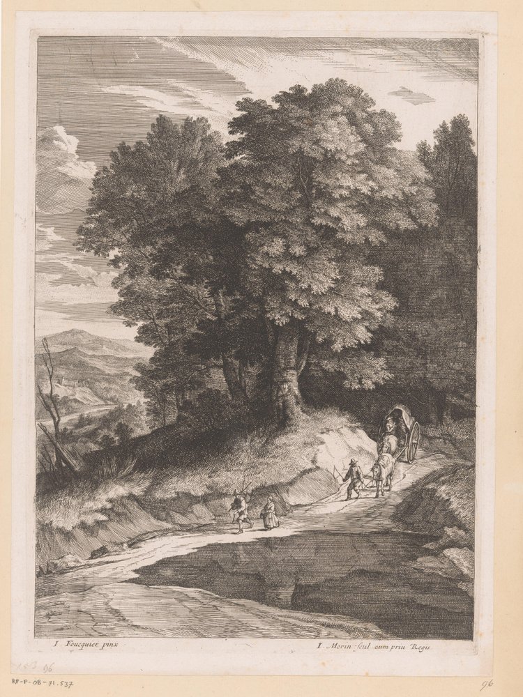Landscape with Travelers with a Cart on a Path by Jean Morin